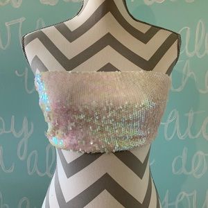 Forever 21 | Tops | Nwt Sequin Bandeau | Poshmark